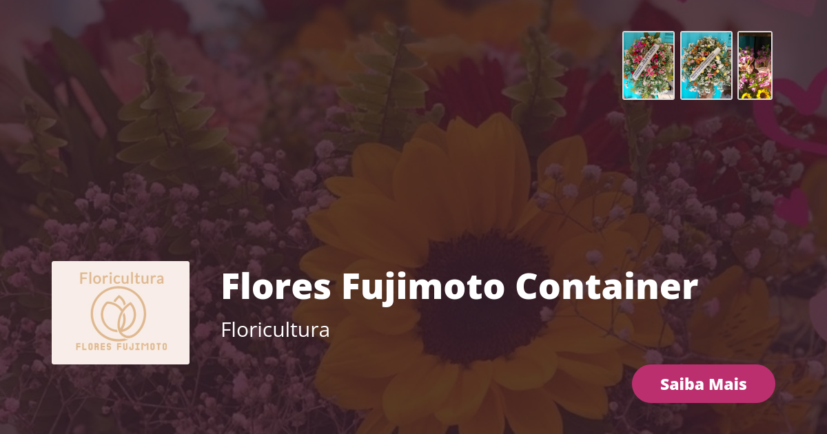 Flores Fujimoto Container em Taubaté / SP